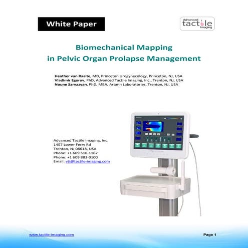 Biomechanical Mapping in Pelvic Organ Prolapse Management | PDF