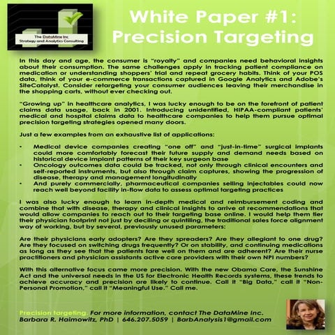 Whitepaper #1 the_datamineinc_precision_targeting | PDF