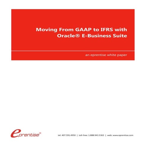 Moving from GAAP to IFRS with Oracle E-Business Suite | PDF
