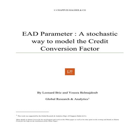 EAD Parameter : A stochastic way to model the Credit Conversion Factor ...