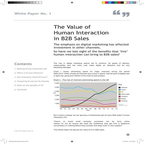 The Value of Human Interaction in B2B Sales | PDF | Marketing and ...