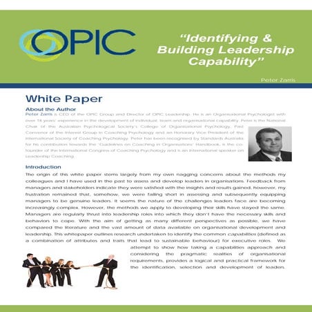 Identifying & Building Leadership Capability | PDF