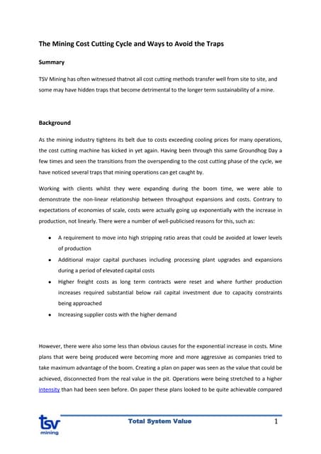 Australian mining magazine turning mining performance around | PDF