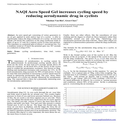 Whitepaper Naqi Aero Speed Gel | PDF | Cycling | Sports