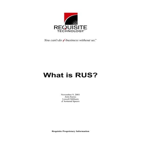 "What Is RUS?" - Requisite Unifying Structure (RUS) - Requisite ...