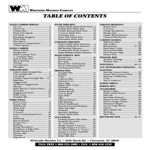 Whiteside Catalog | PDF