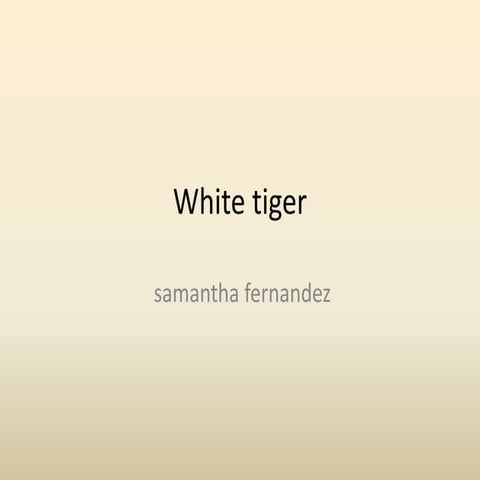 White tiger | PPTX