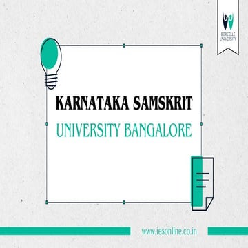 Karnataka samskrit university(KSU) bangalore | PPT