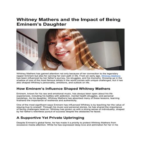 Eminems Daughter Whitney Whitney Scott Mathers 2012 / 2013 | Eminem's