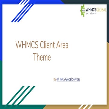 Best Whmcs client area theme-ClientX | PPTX