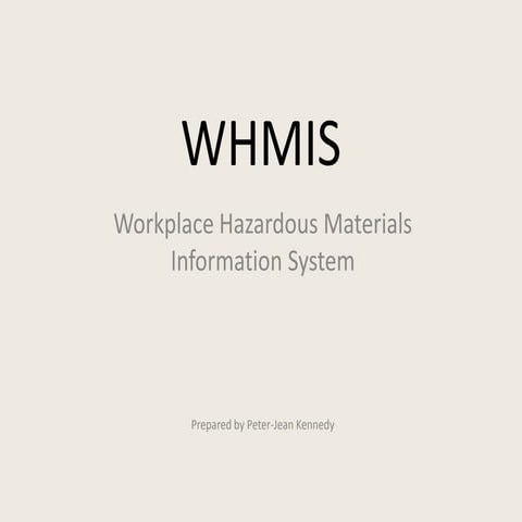 WHMIS Training | PPTX