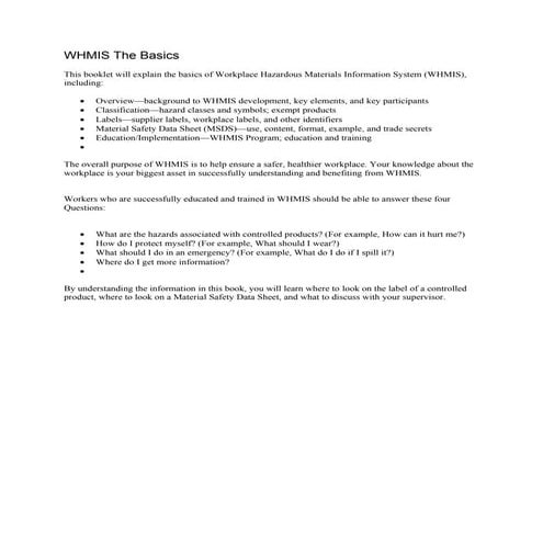 WHMIS Training | PPTX