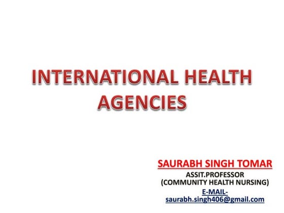 WHO (World Health Organization) | PPT