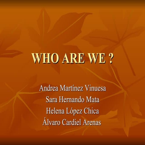Who Are We Treball Angles | PPT