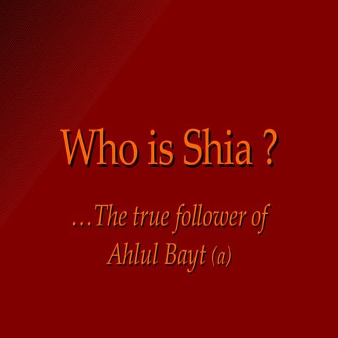 Who is a Shia? | PPS