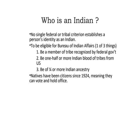 Who Is An Indian | PPT