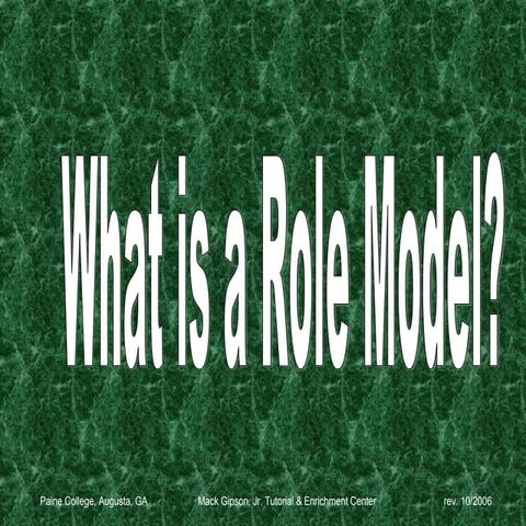 Who Is Role Model.Rev