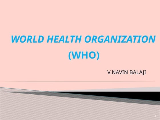 WORLD HEALTH ORGANIZATION ( WHO ) | PDF | Infectious Diseases ...