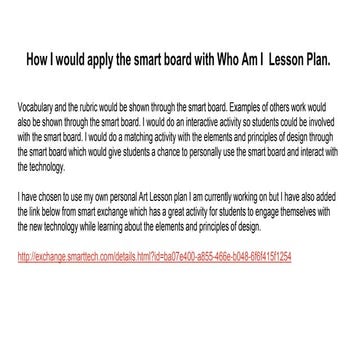 Who am i lesson plan edp 279 | PPTX