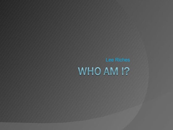 Who am i? ppt | PPTX | Sports