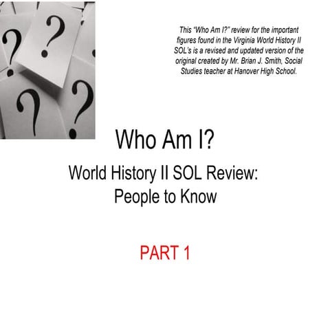 Who_am_I world2_review_part1 | PPT
