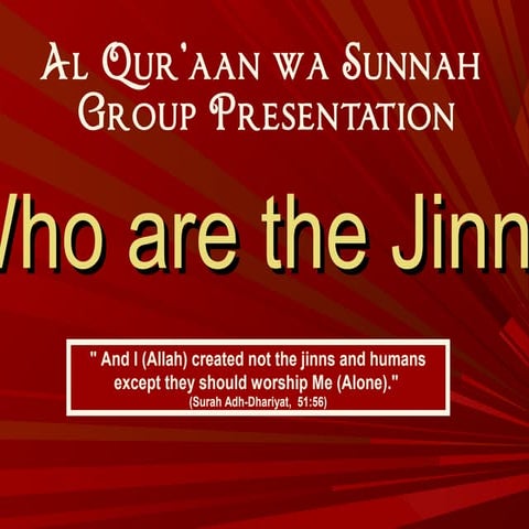 Who are the jinn | PPT