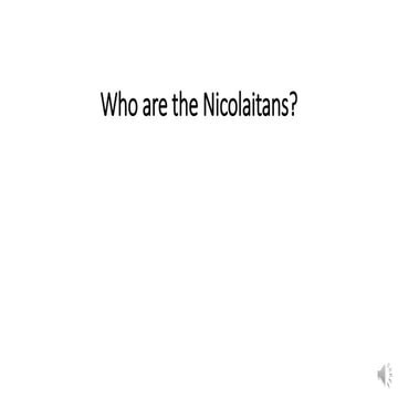 Who are the Nicolaitans? | PPTX