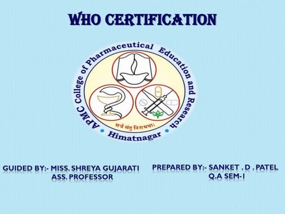 Copp- Certificate of Pharmaceutical Products | PPT