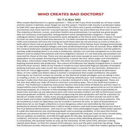 Who creates bad doctors to pdf | PDF