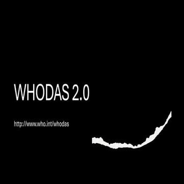 WHODAS 2.0: Manual, Data, Research & Practice | PDF
