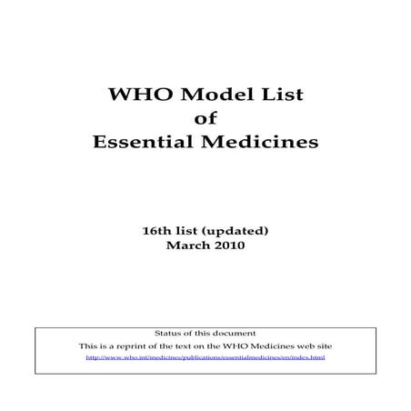 Who drug list | PDF