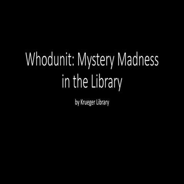Whodunit album | PPTX