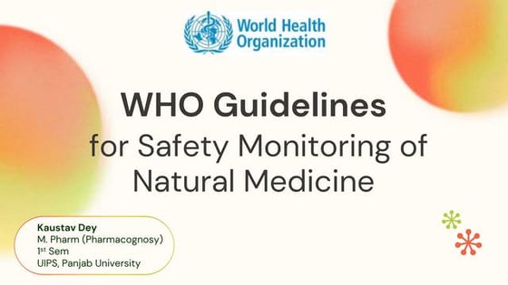 Who guidelines on good agricultural and collection practices medicinal ...