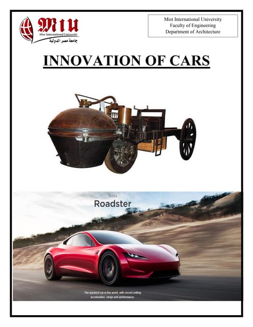History of cars presentation | PPTX | Auto Technology | Automotive