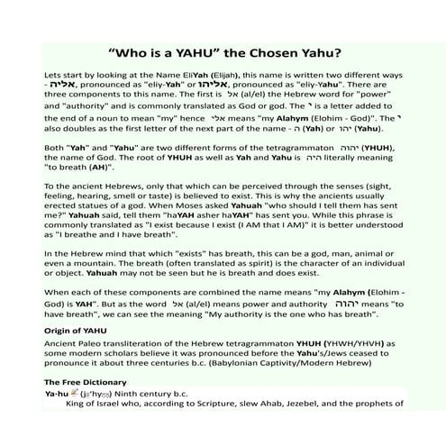 Who is a_yahu_the_chosen_yahu | PDF