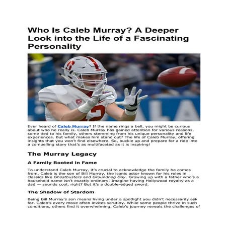 Who Is Caleb Murray_ A Deeper Look into the Life of a Fascinating ...