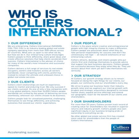 Who Is Colliers International? | PDF