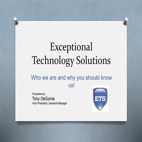 Who is ETS? | PPTX