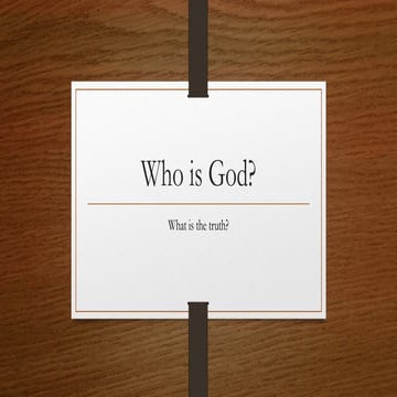 Who is god | PPT
