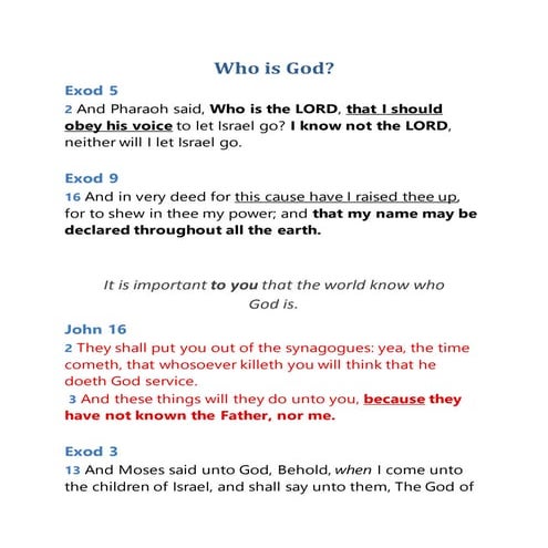 Who is God? | DOCX