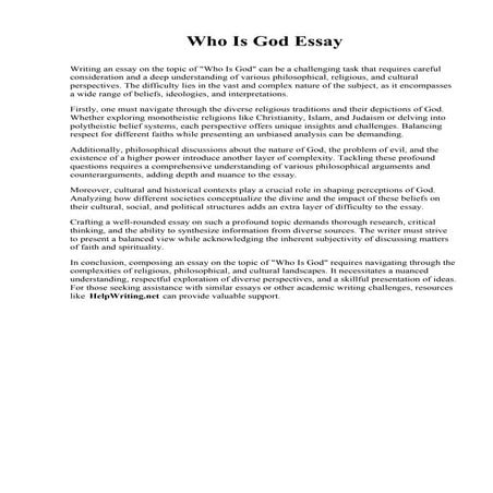 Who Is God Essay.pdf