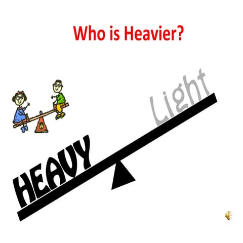 Who is heavier | PPT