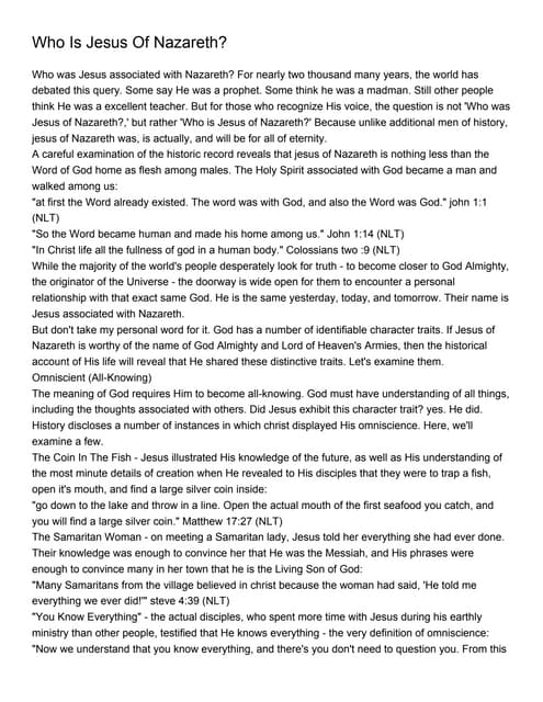 Divinity of jesus,an inquiry | PDF | Christianity | Religion & Spirituality