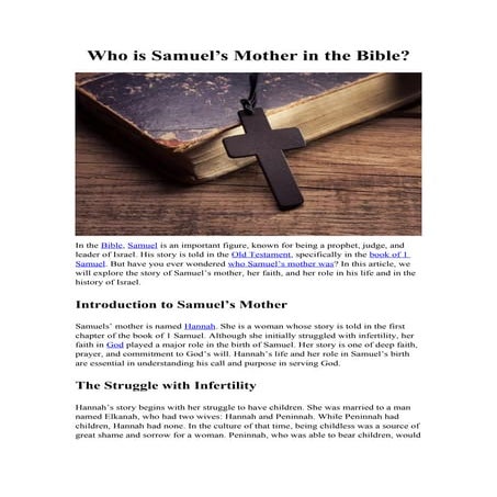 Who is Samuel’s Mother in the Bible.docx
