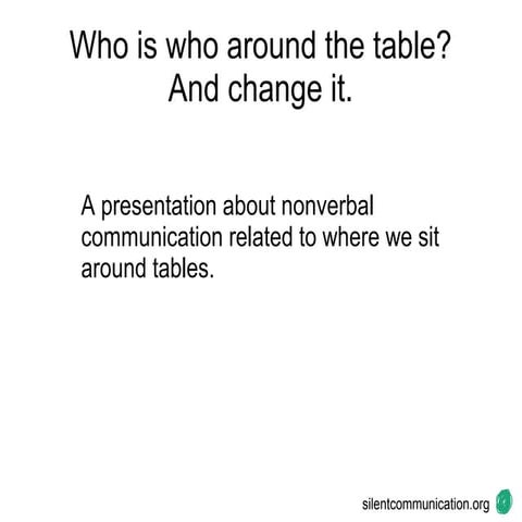 Who is who around the table presentation | PPT