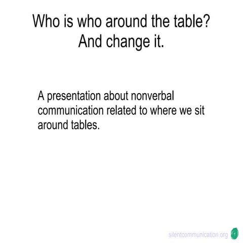 Who is who around the table presentation | PPT