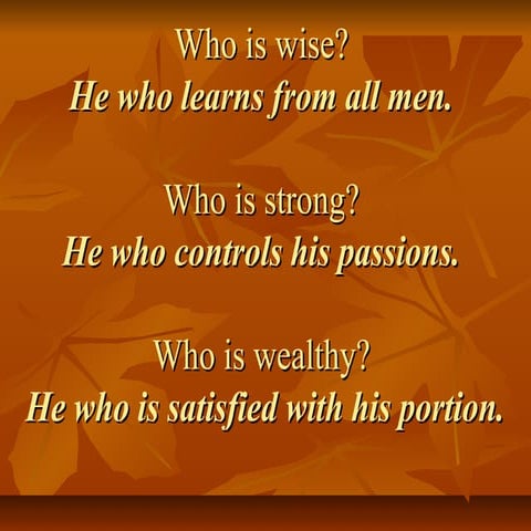 Who is wise strong-wealthy | PPS