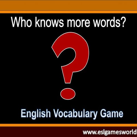 Who knows more words, game for students.ppt