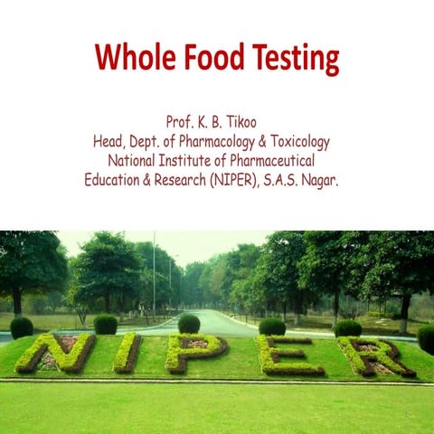 Whole Food Testing 2015 | PPT