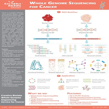 Whole genome sequence for cancer | PDF